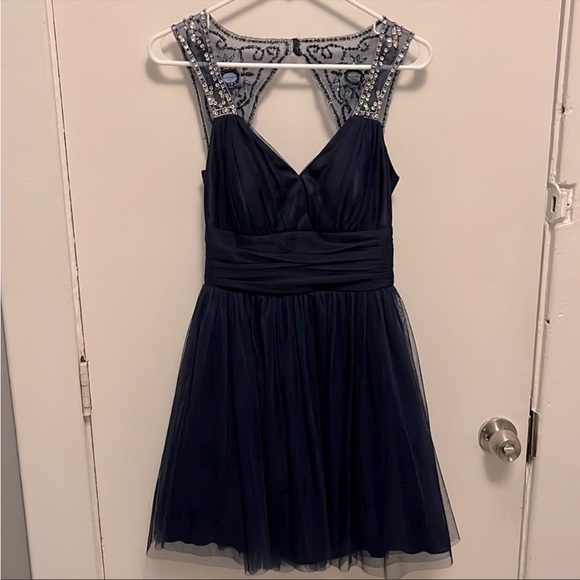 Deb | Dresses | Deb Navy Blue Tulle Formal Aline Dress | Poshmark